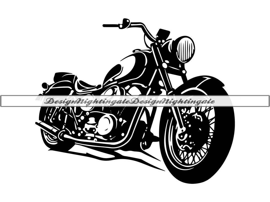 Motorcycle #4 SVG, Motor Bike Svg, Motorcycle Clipart, Files for Cricut ...
