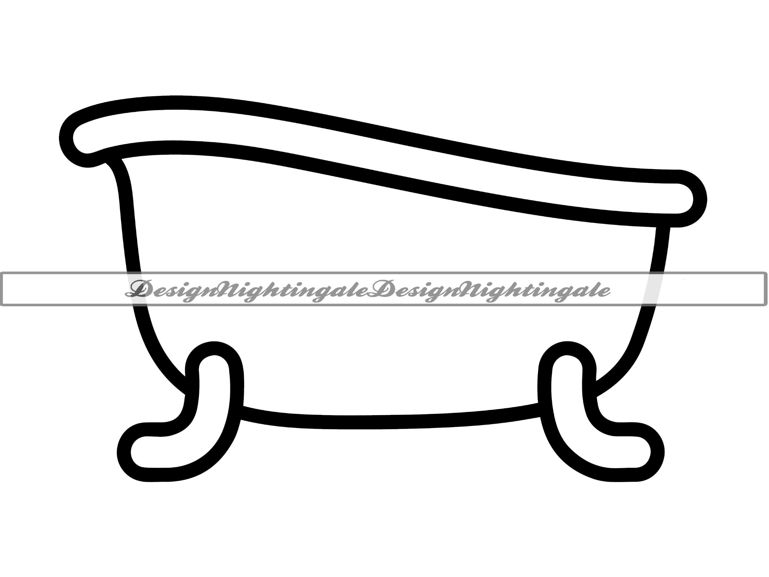Bathtub 3 SVG Bath SVG Shower SVG Bathtub Clipart Bathtub - Etsy