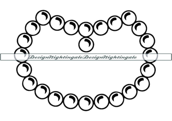 Pearl Necklace Outline SVG Pearl Necklace SVG Pearl Necklace - Etsy