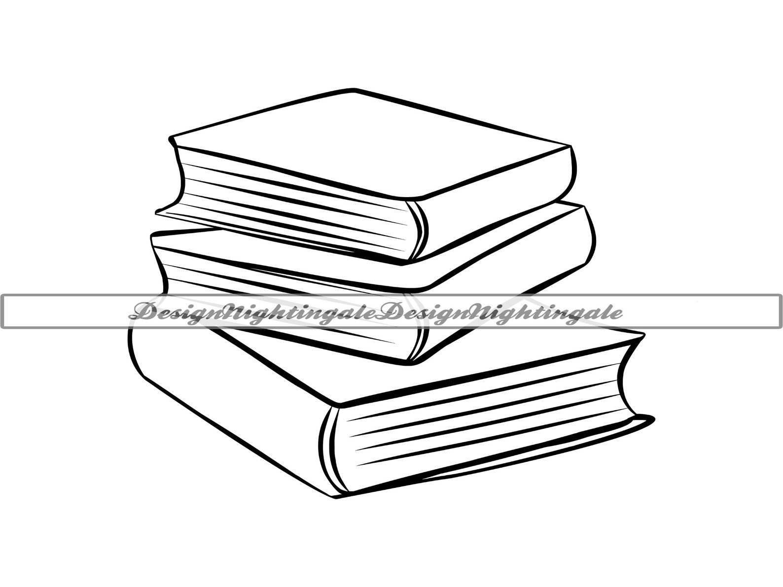 Book Stack 2 SVG, Books SVG, Stack of Books SVG, Pile of Books Svg ...