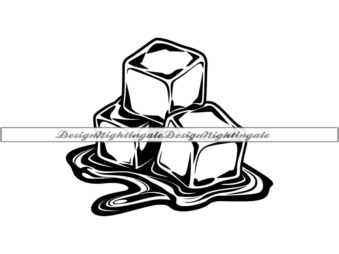 Melting Ice Cubes SVG, Ice Cube Svg, Clipart, Files for Cricut, Cut ...