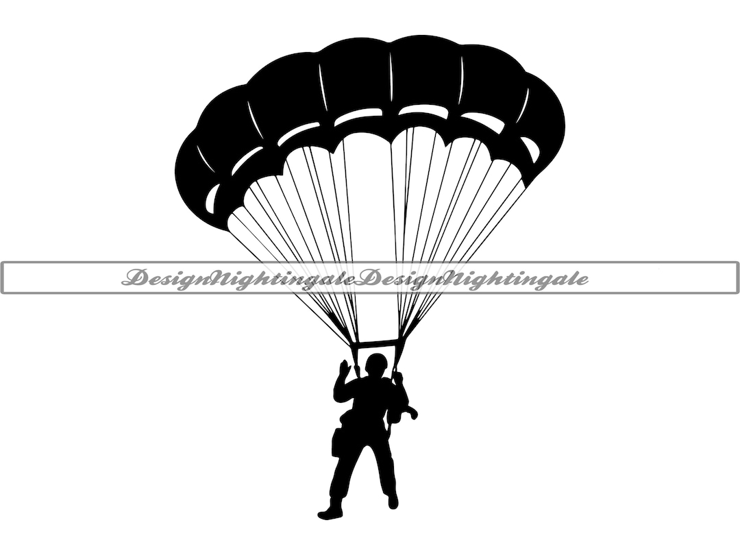 Paratrooper SVG, Army Soldier SVG, Paratrooper Clipart, Paratrooper ...