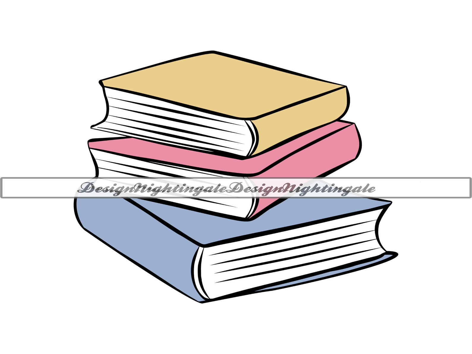 Book Stack 2 SVG, Books SVG, Stack of Books SVG, Pile of Books Svg ...