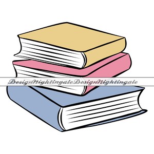 Book Stack #2 SVG, Books SVG, Stack of Books SVG, Pile of Books Svg ...