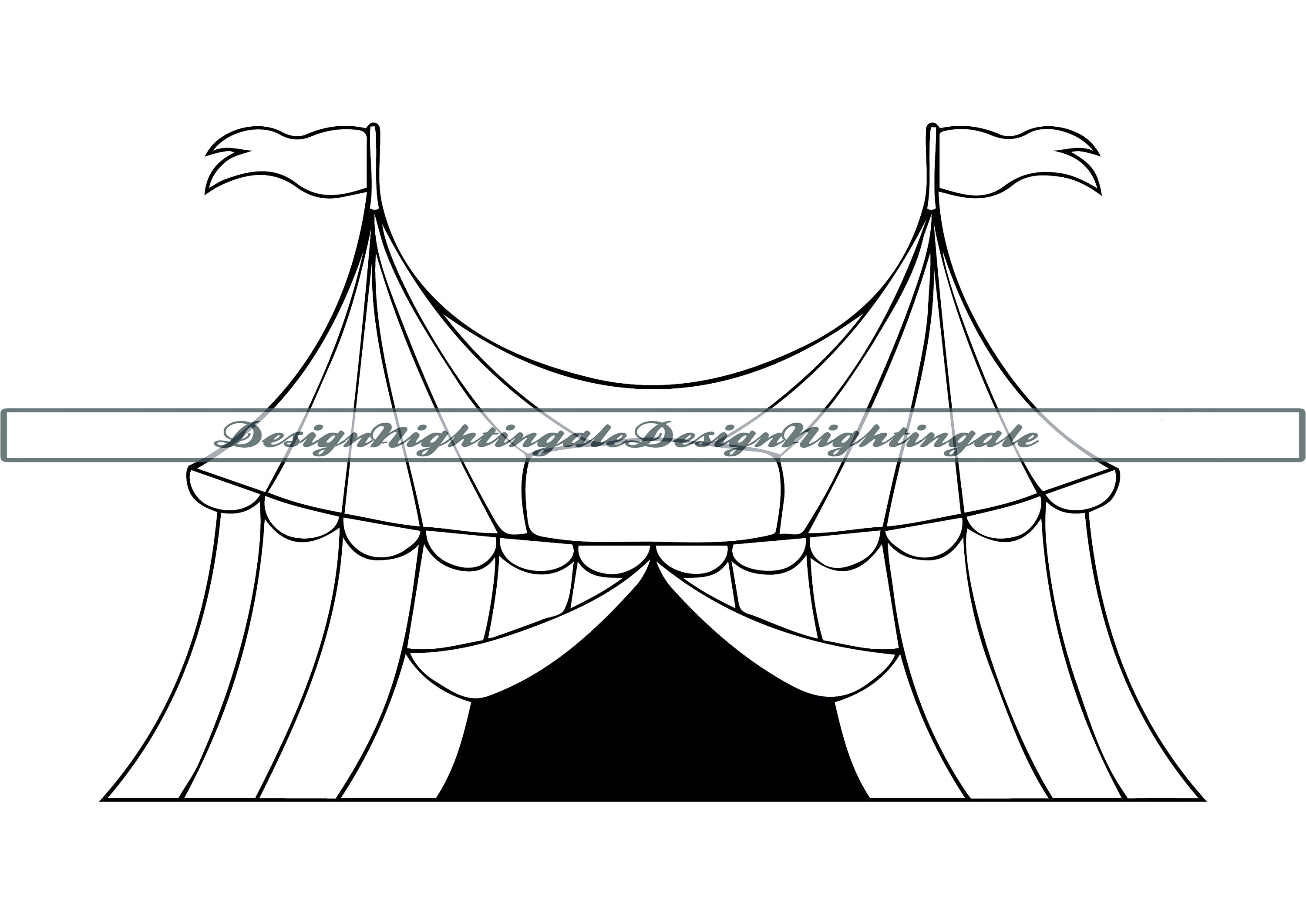 Circus Tent Outline 2 SVG Carnival SVG Circus Tent Clipart - Etsy Canada