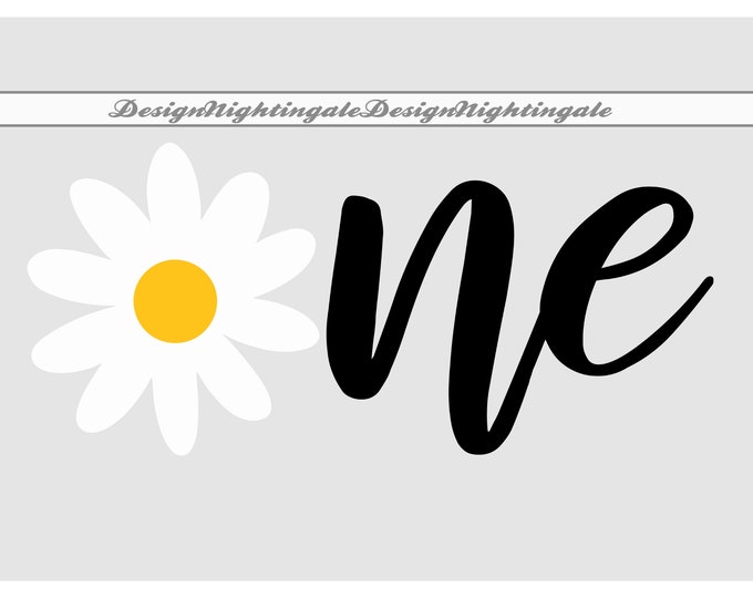 Daisy Flower One Svg, 1st Birthday Svg, First Birthday Svg, Autism Svg ...
