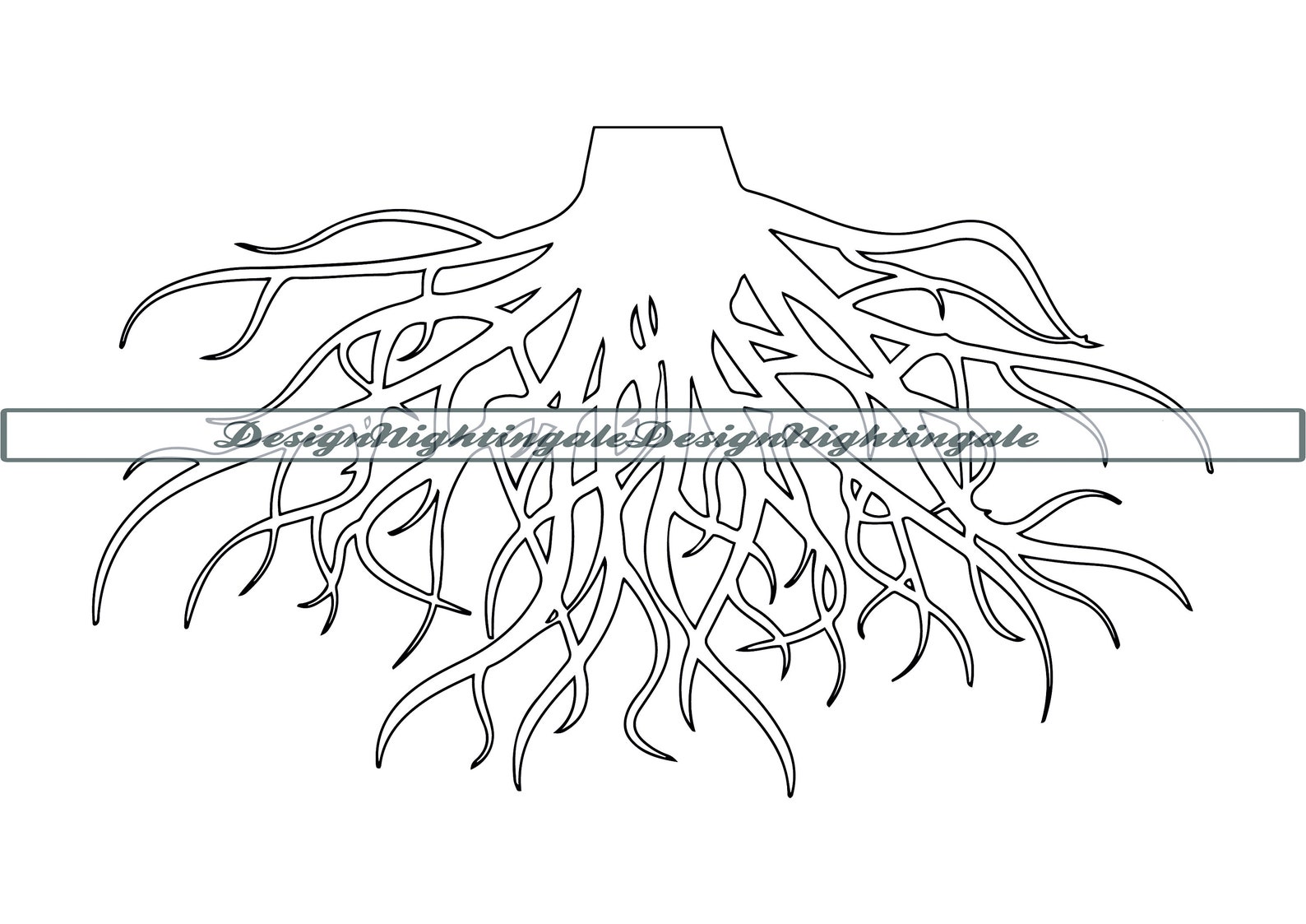Roots Outline 2 SVG Roots SVG Tree Roots Svg Family Svg - Etsy