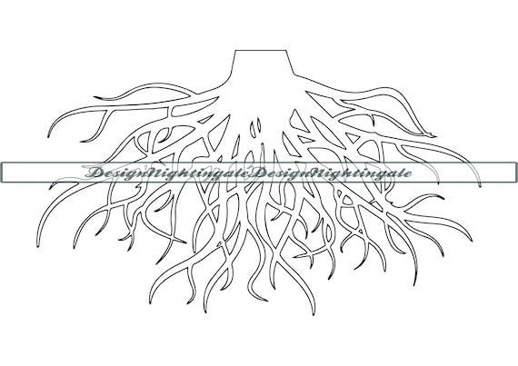 Roots Outline 2 SVG Roots SVG Tree Roots Svg Family Svg - Etsy