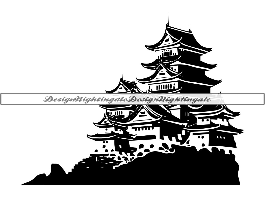 Japanese Castle SVG, Japanese Castle Clipart, Japanese Castle Files for ...