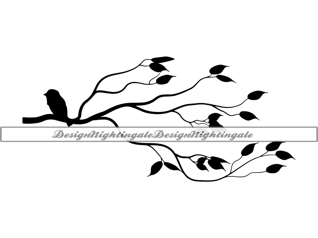 Bird on Tree Branch SVG, Bird on Branch SVG, Tree Branch Svg, Clipart ...