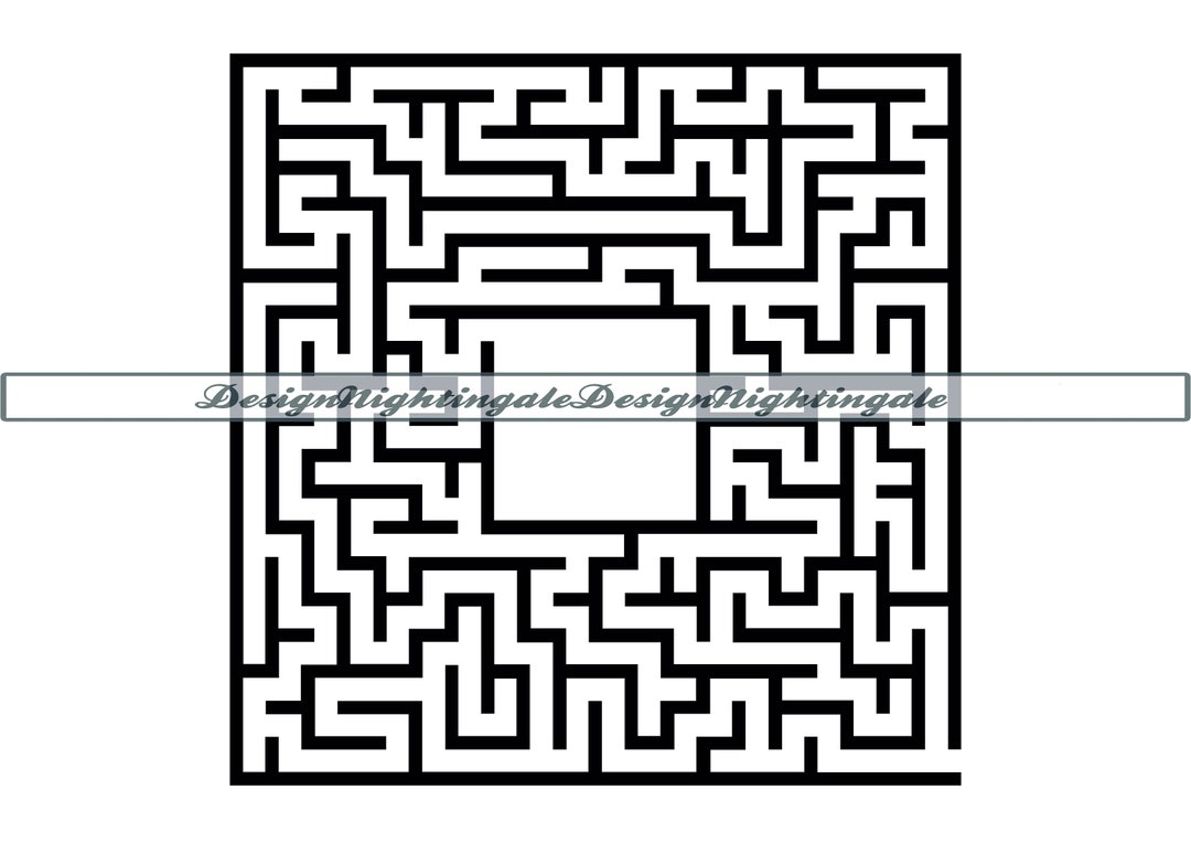Maze SVG, Simple Maze SVG, Maze Clipart, Maze Files for Cricut, Maze ...