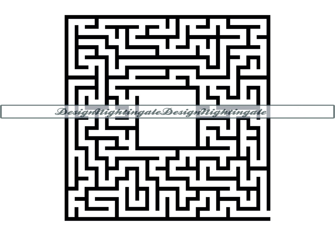 Maze SVG Simple Maze SVG Maze Clipart Maze Files for - Etsy Canada