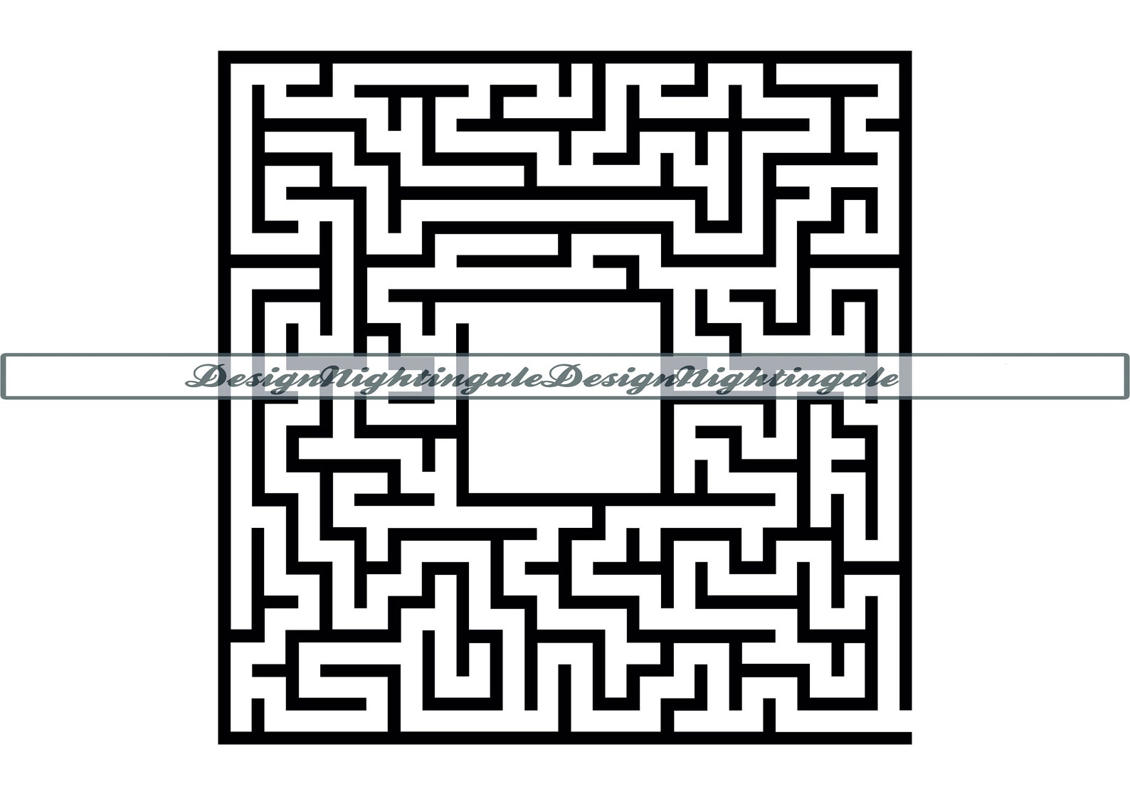 Maze SVG Simple Maze SVG Maze Clipart Maze Files for | Etsy