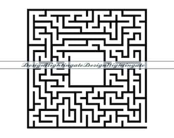 Maze SVG, Simple Maze Svg, Maze Clipart, Maze Files for Cricut, Maze ...