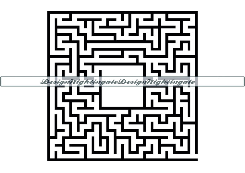 Maze SVG Simple Maze SVG Maze Clipart Maze Files for | Etsy