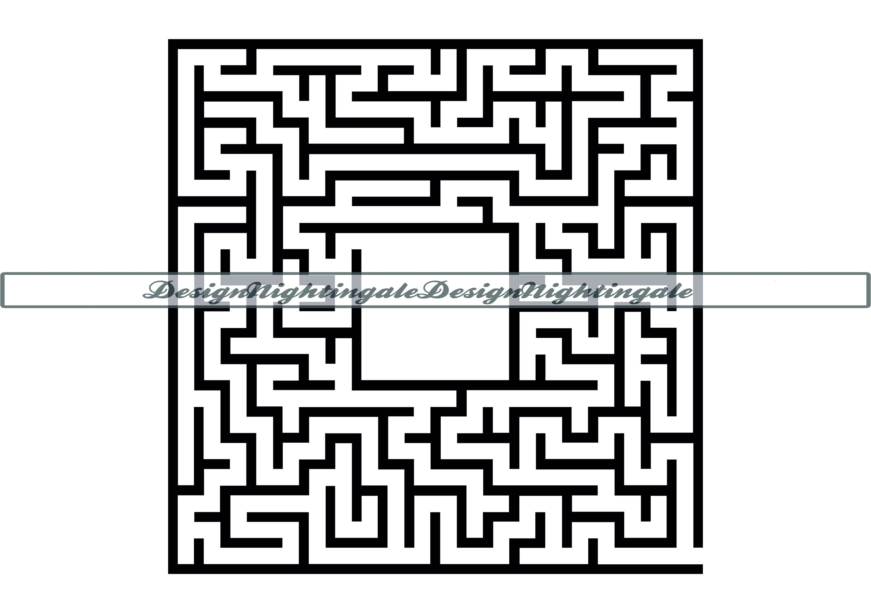 Maze SVG Simple Maze SVG Maze Clipart Maze Files for | Etsy