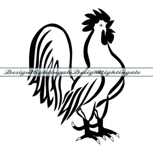 Crowing Rooster SVG, Rooster SVG, Farm SVG, Rooster Clipart, Rooster ...