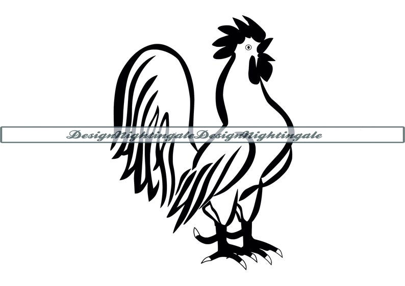 Crowing Rooster SVG Rooster SVG Farm SVG Rooster Clipart | Etsy