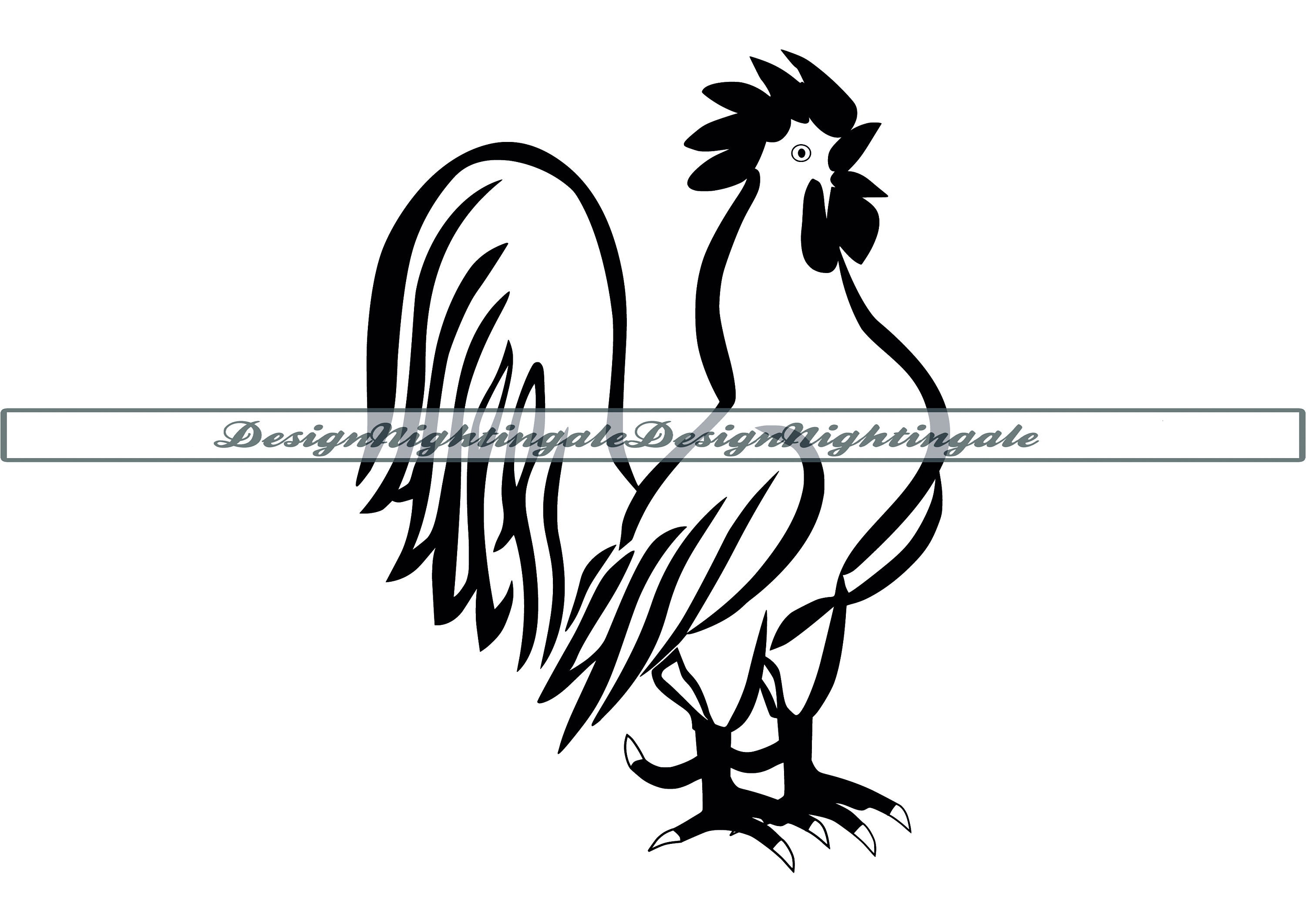 Crowing Rooster SVG Rooster SVG Farm SVG Rooster Clipart | Etsy