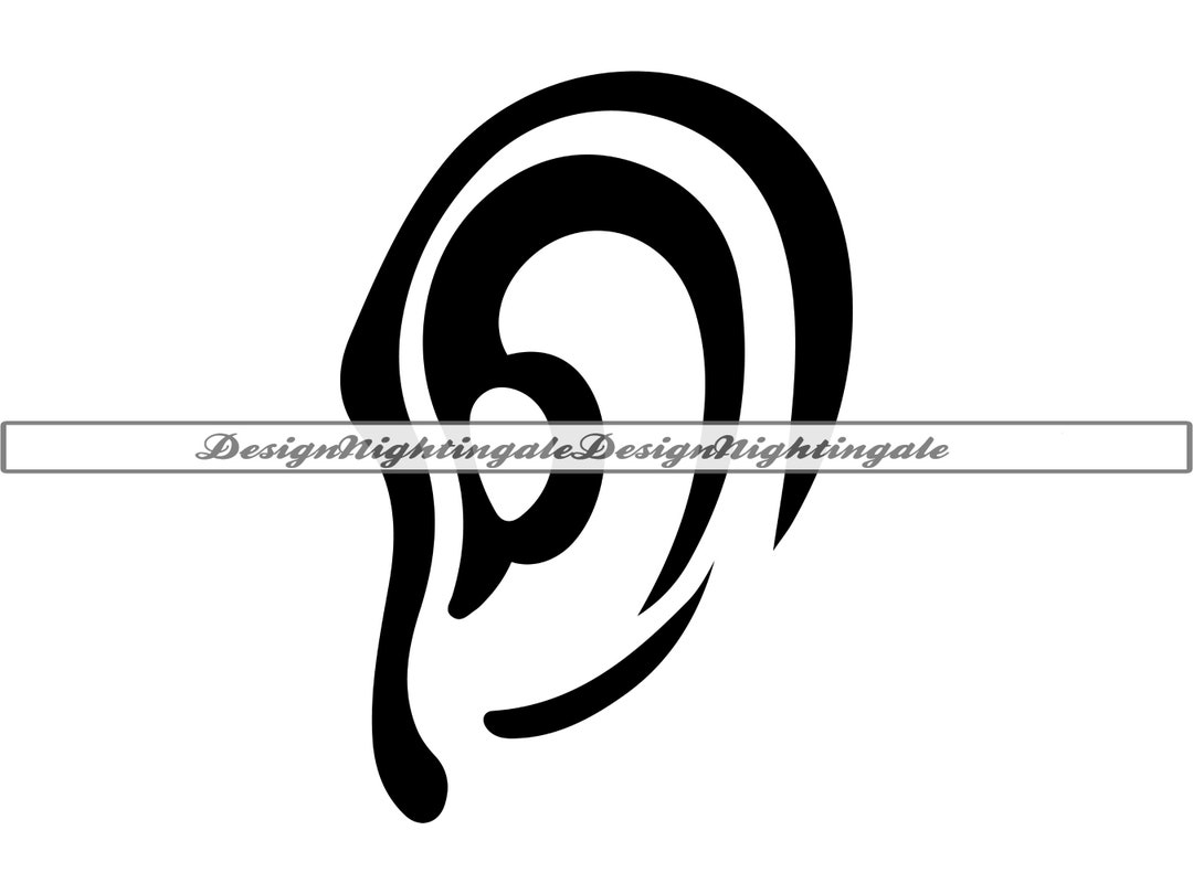 Ear #3 SVG, Human Ear SVG, Ear Clipart, Ear Files for Cricut, Ear Cut ...