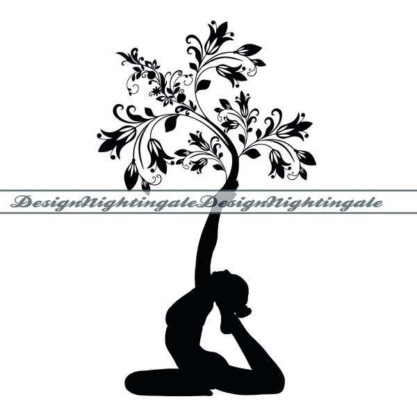 Tree of Life Yoga Pose Svg - Etsy