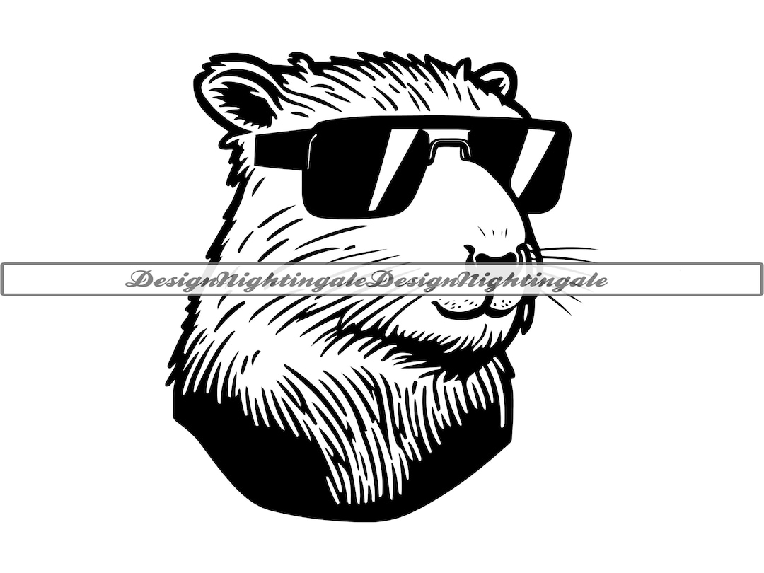 Capybara #3 SVG, Capybara With Sunglasses SVG, Cool Capybara SVG ...