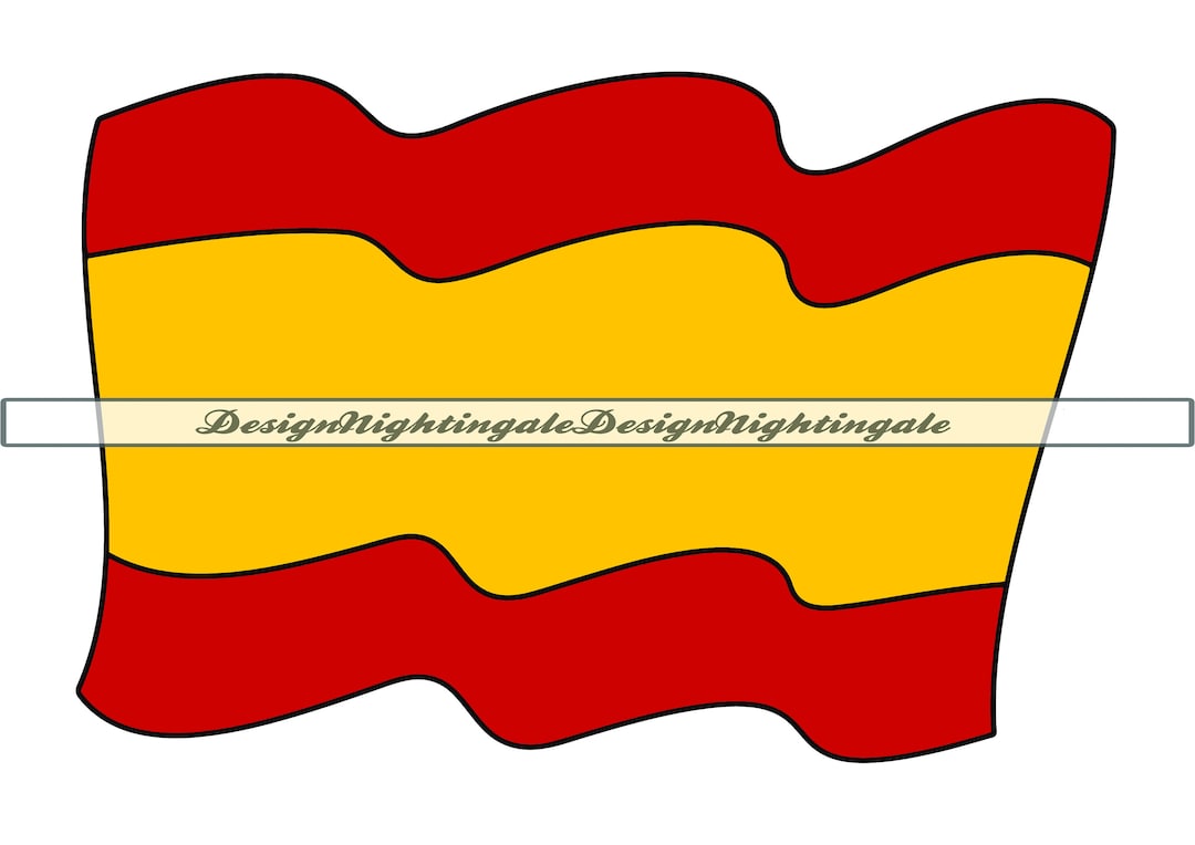 Waving Spanish Flag SVG, Spanish Flag SVG, Spanish Flag Clipart ...