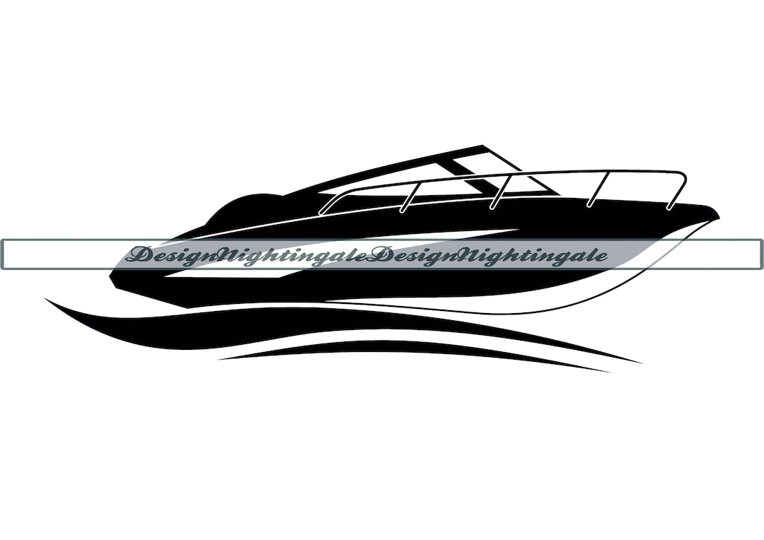 Speed Boat SVG, Motor Boat SVG, Yacht Svg, Speed Boat Clipart, Speed ...