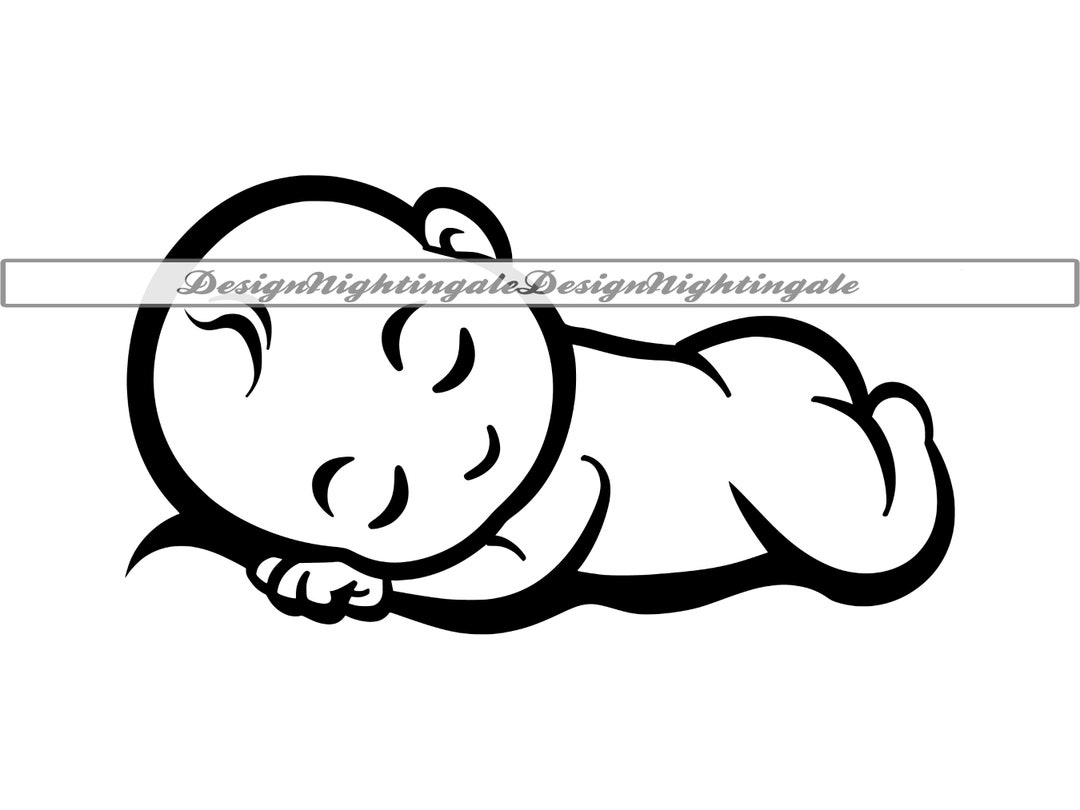 Sleeping Baby #2 SVG, Baby Svg, Cute Baby Svg, Sleeping Baby Clipart ...