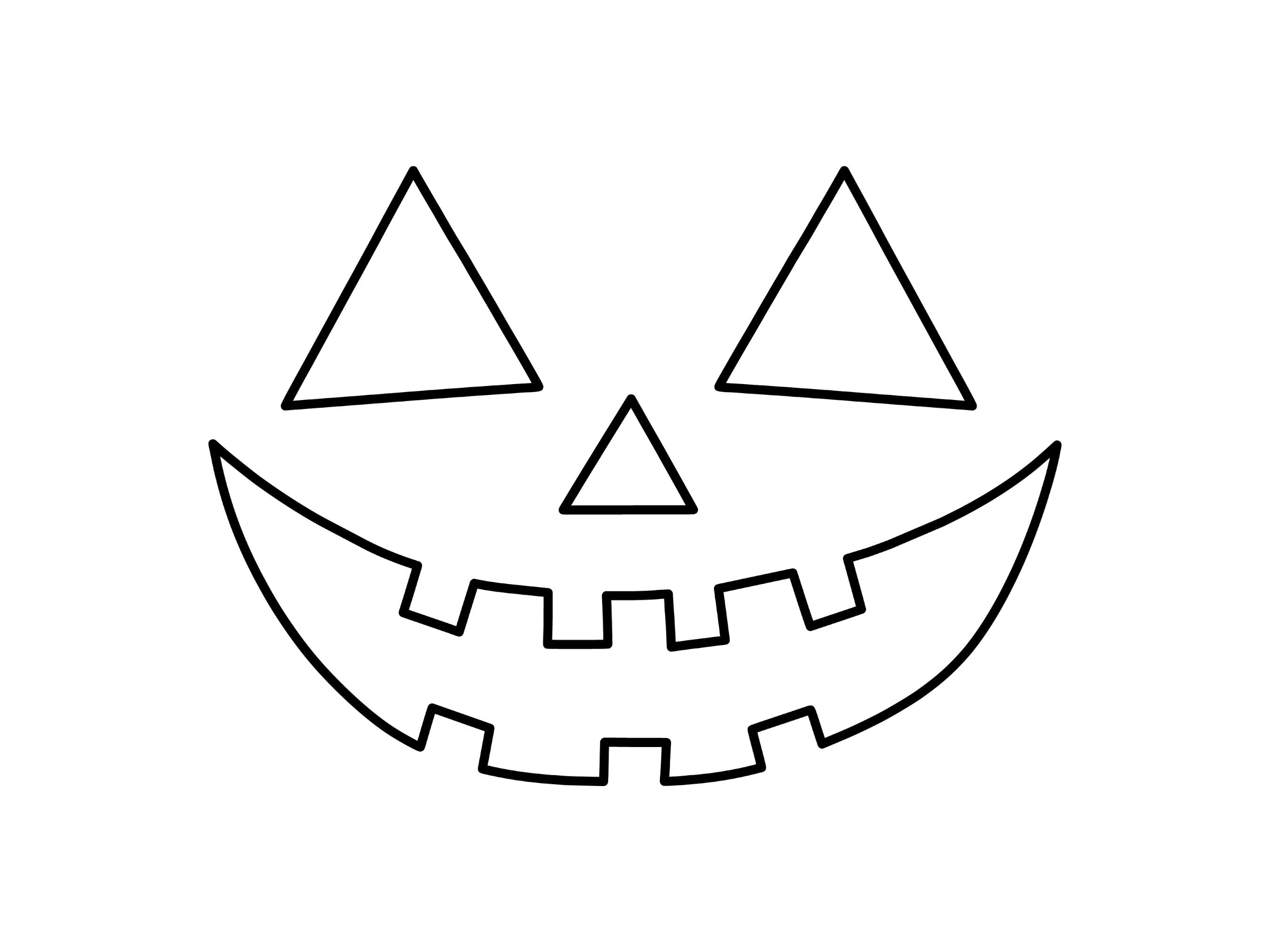 Pumpkin Face Outline SVG, Jack O Lantern SVG, Halloween Face SVG ...