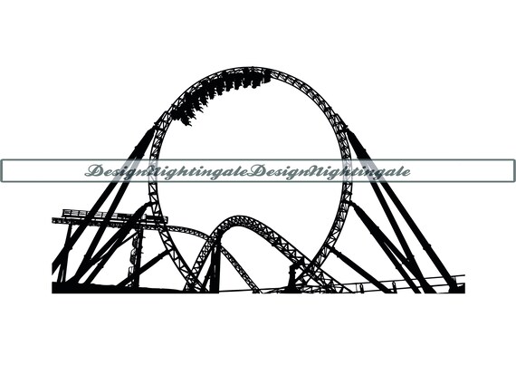 Roller Coaster 3 SVG Roller Coaster Clipart Roller Coaster - Etsy