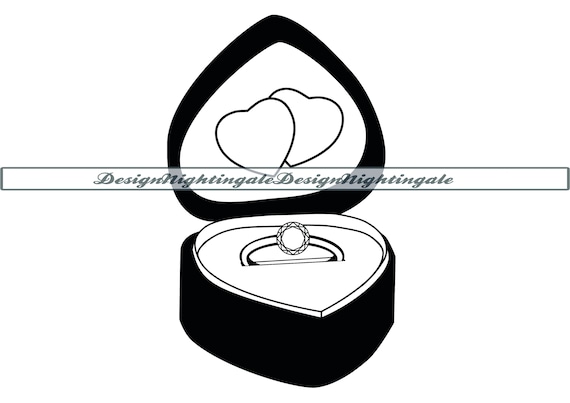Wedding Ring Box SVG Engagement Ring Box SVG Diamond Ring - Etsy