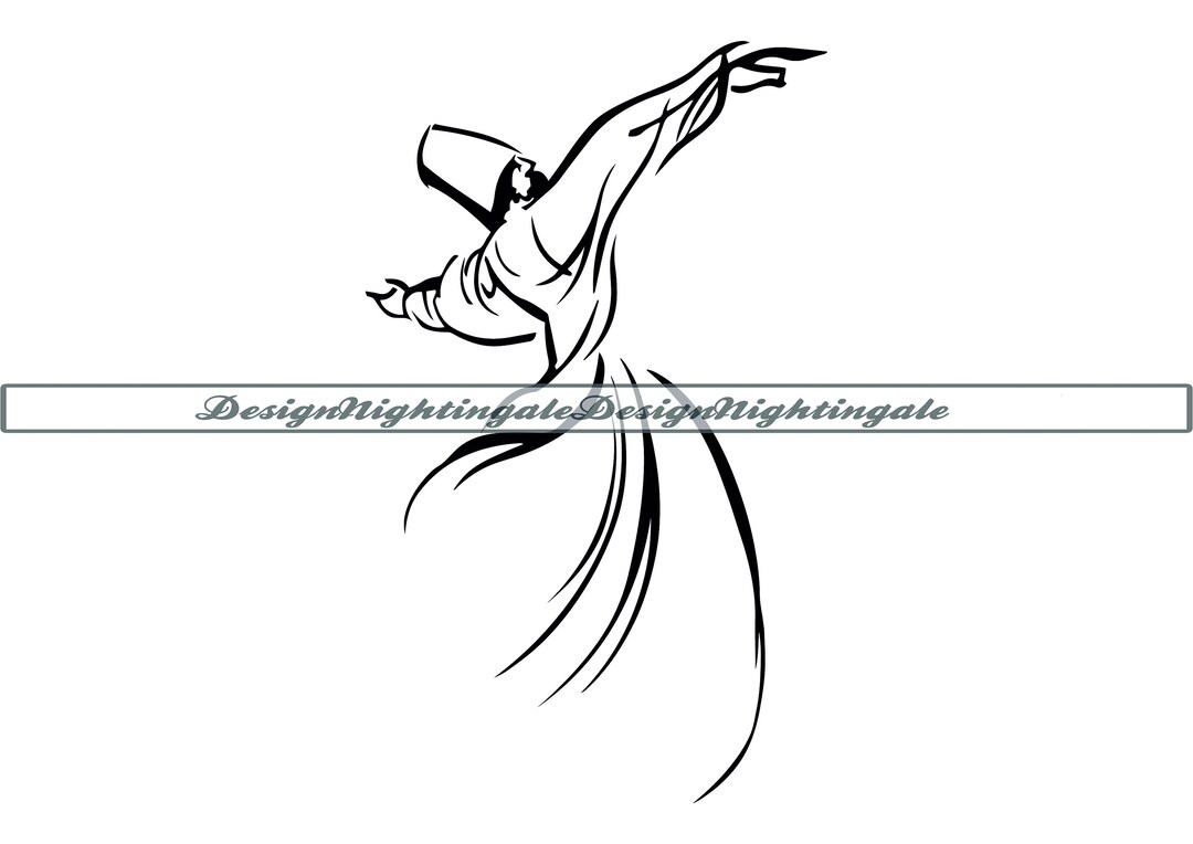 Whirling Dervish SVG, Sufi SVG, Sufism , Rumi, Islam, Islamic, Clipart ...