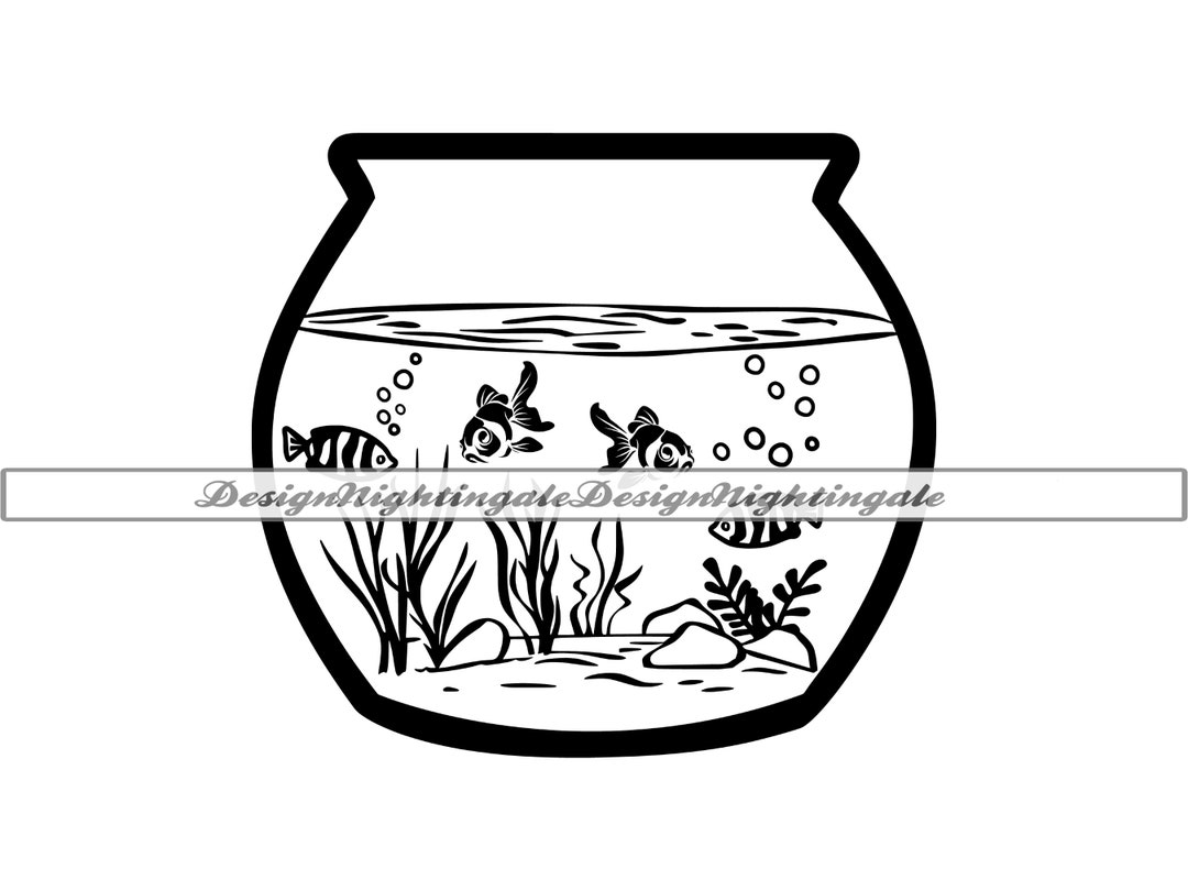 Aquarium SVG, Fish Tank SVG, Aquarium Clipart, Aquarium Files for ...