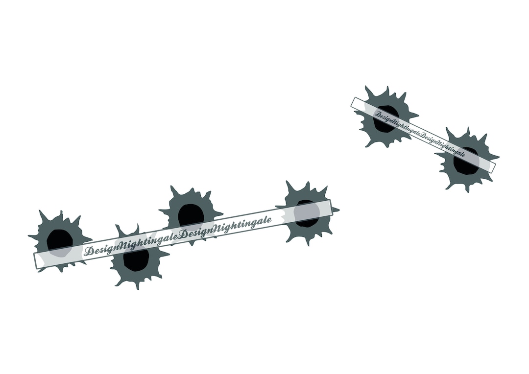 Bullet Holes SVG, Bullet SVG, Bullet Holes Clipart, Bullet Holes Files ...