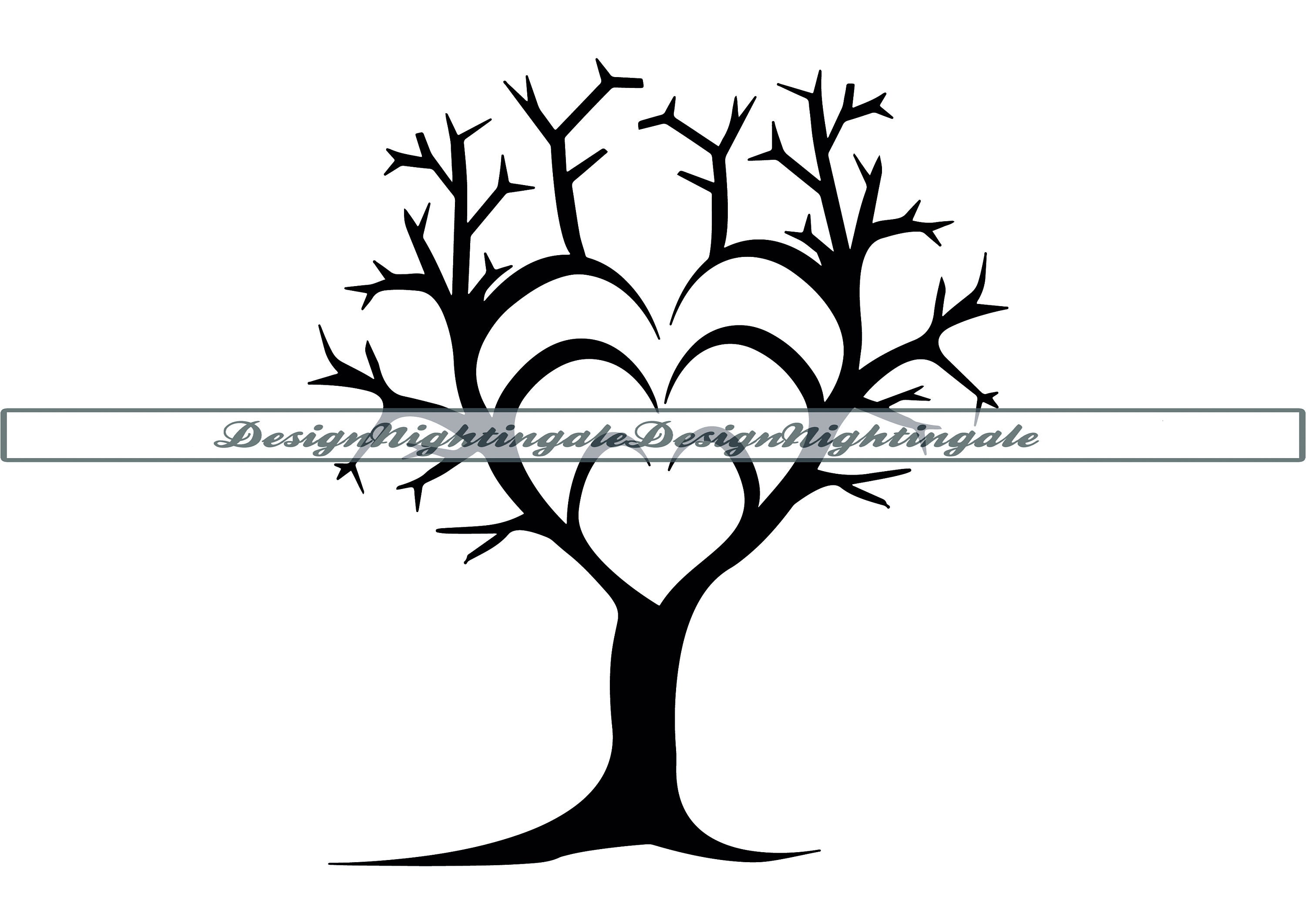 Heart Tree SVG Love Tree SVG Tree With Heart SVG Heart Tree - Etsy