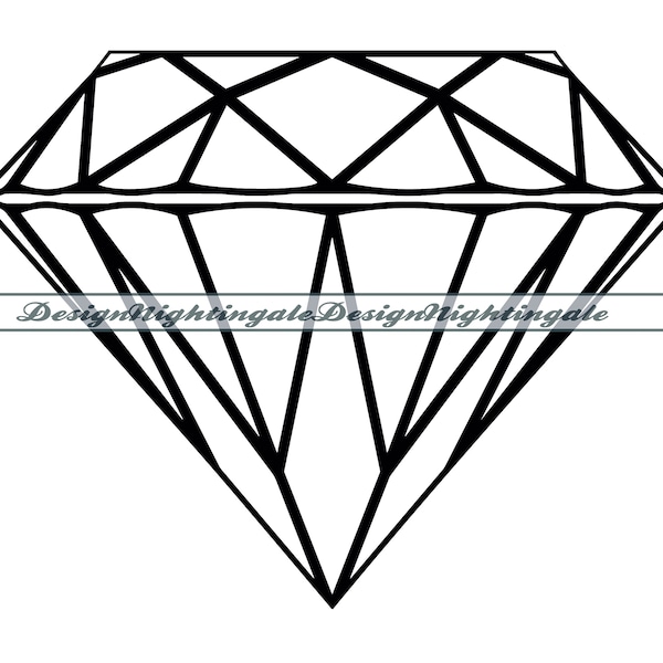 Diamond Outline Svg - Etsy