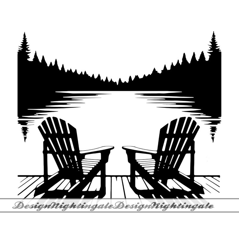 Lake Dock Silhouette - Etsy