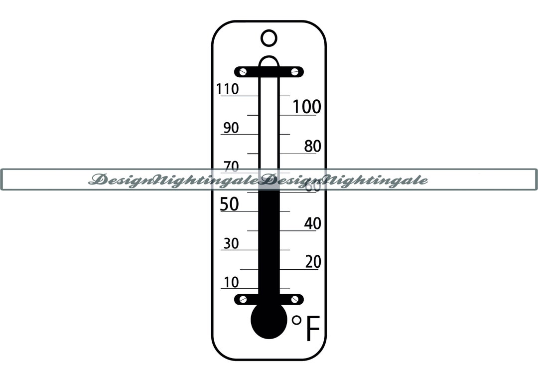 Thermometer #2 SVG, Temperature SVG, Thermometer Clipart, Thermometer ...