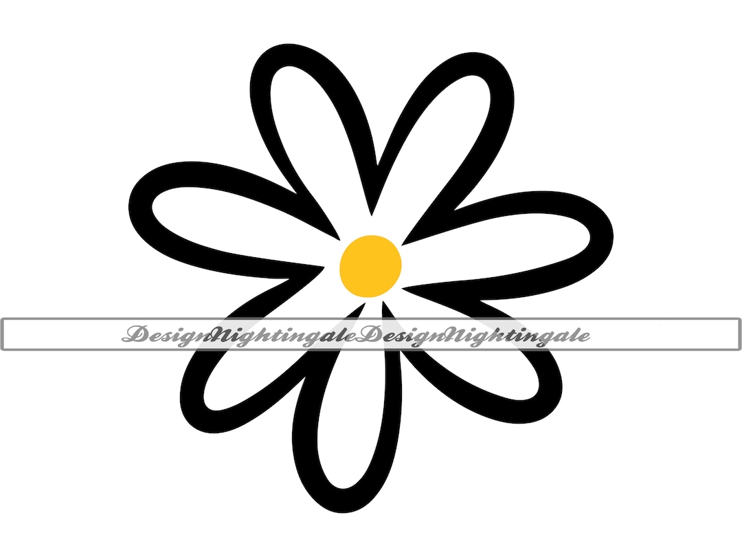 Hand Drawn Daisy SVG, Flower Cut Files (digital Download) - Etsy