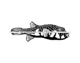 Puffer Fish SVG, Fish Svg, Puffer Fish Clipart, Puffer Fish Files for ...