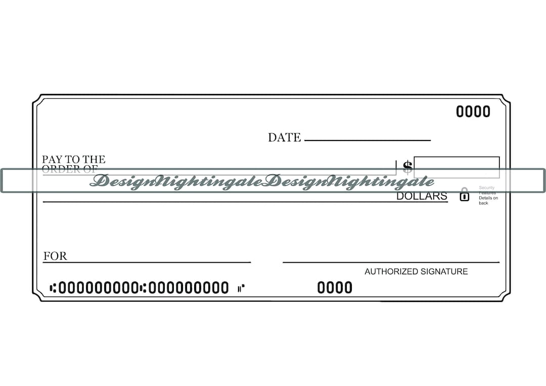 Blank Check Template (svg, Png, Dxf, Pdf, Jpg) - Etsy