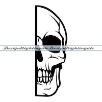 Half Skull - Etsy