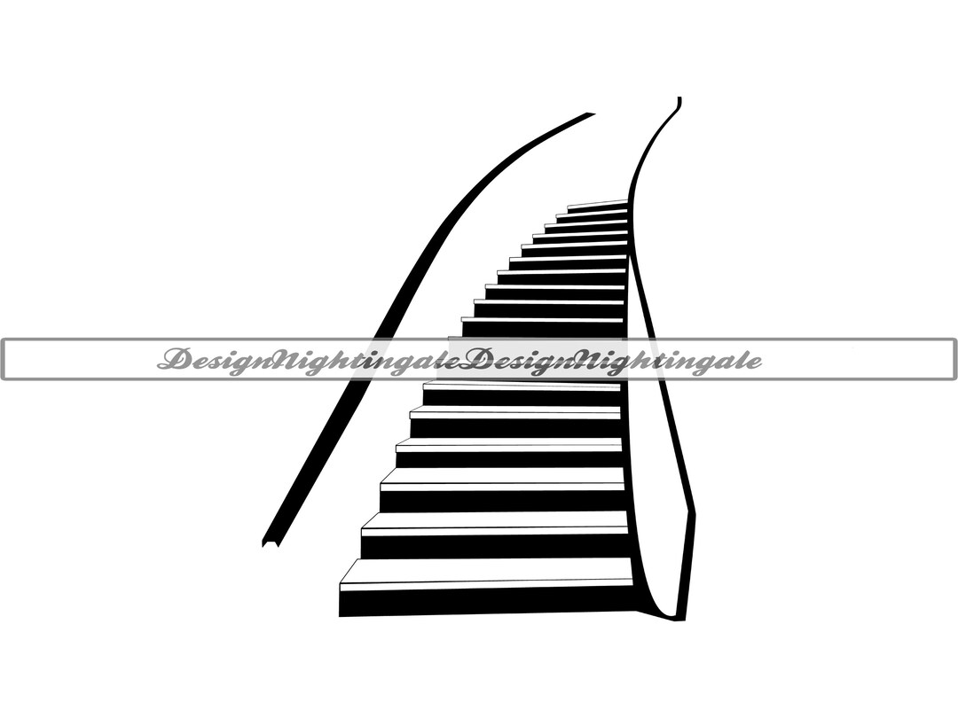 Stairs #2 SVG, Staircase SVG, Steps SVG, Stairs Clipart, Stairs Files ...