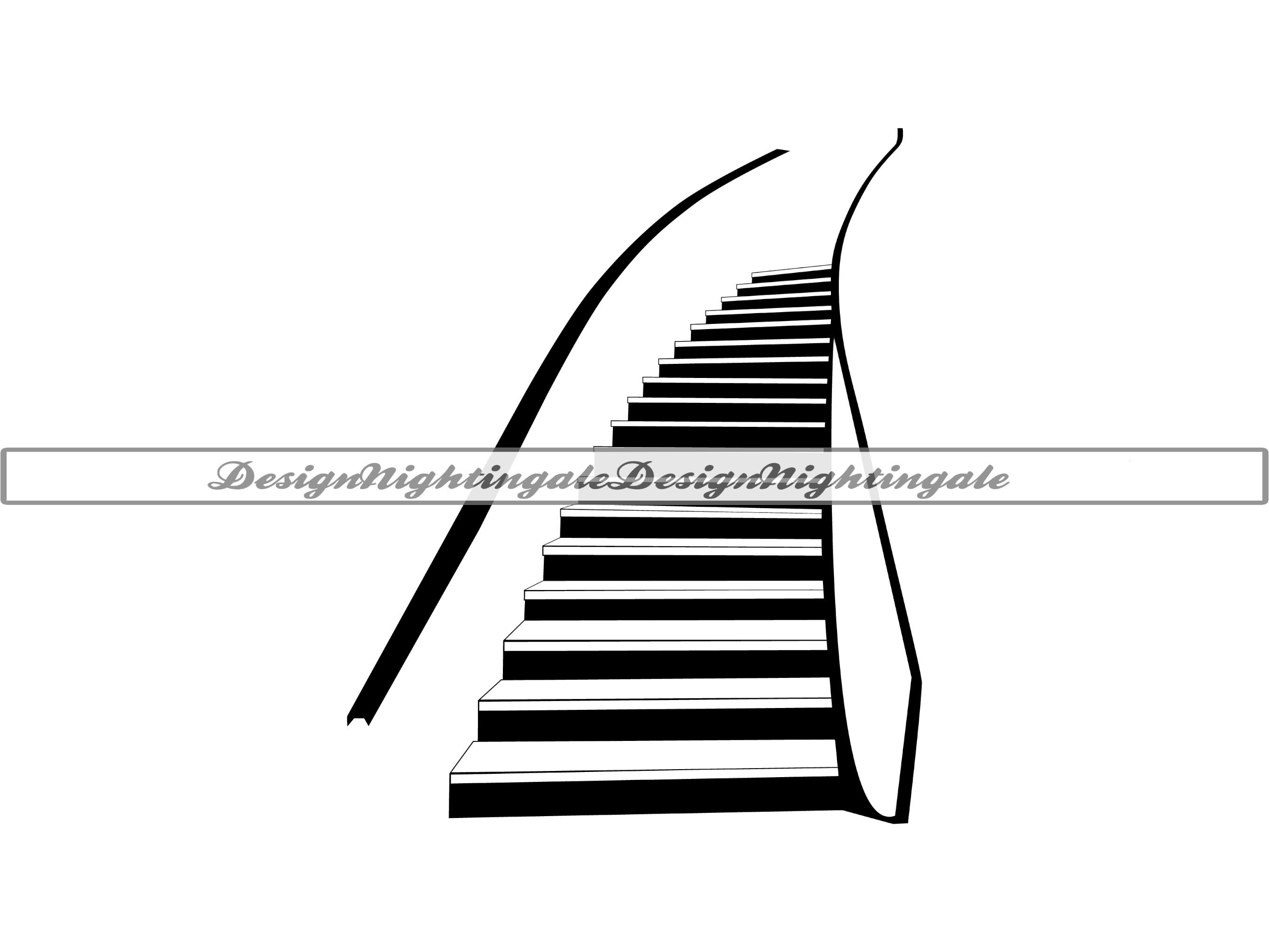 Stairs 2 SVG, Staircase SVG, Steps SVG, Stairs Clipart, Stairs Files ...