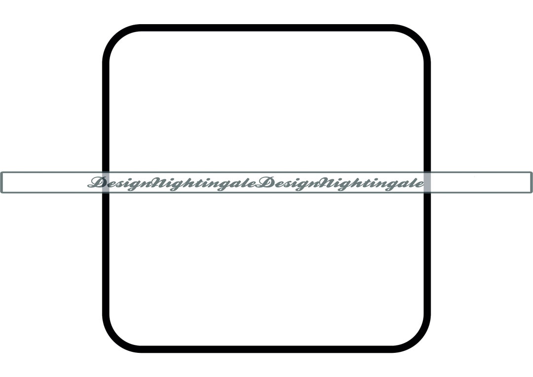 Rounded Square Outline SVG, Rounded Square Clipart, Rounded Square ...