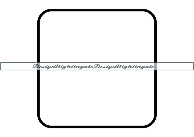 Rounded Square Outline SVG, Rounded Square Clipart, Rounded Square ...