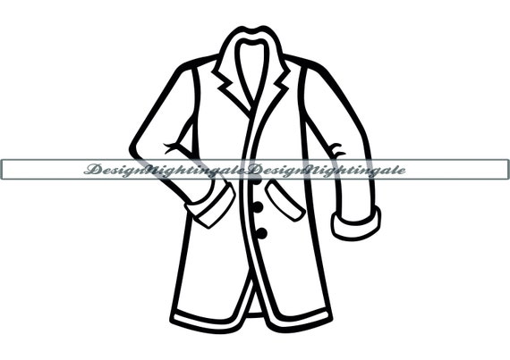Coat Clipart Black And White