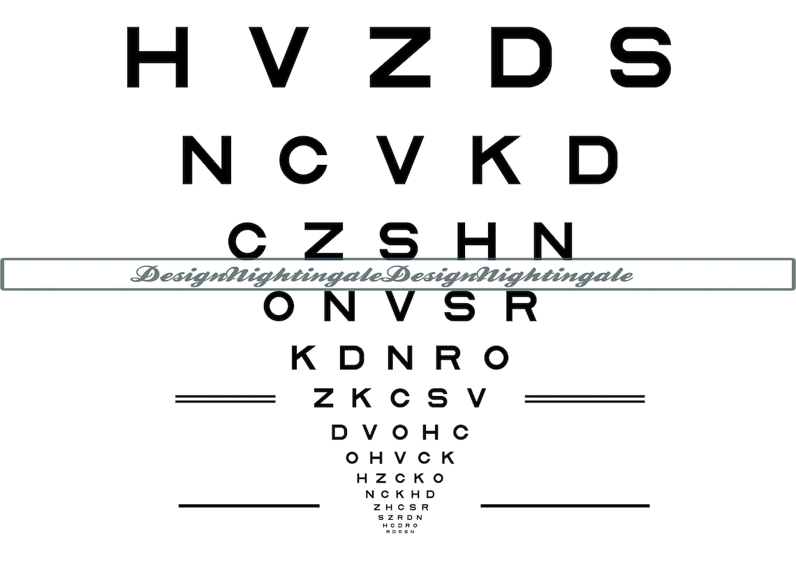 Eye Test Chart 2 SVG Snellen Chart SVG Eye Exam SVG Eye | Etsy