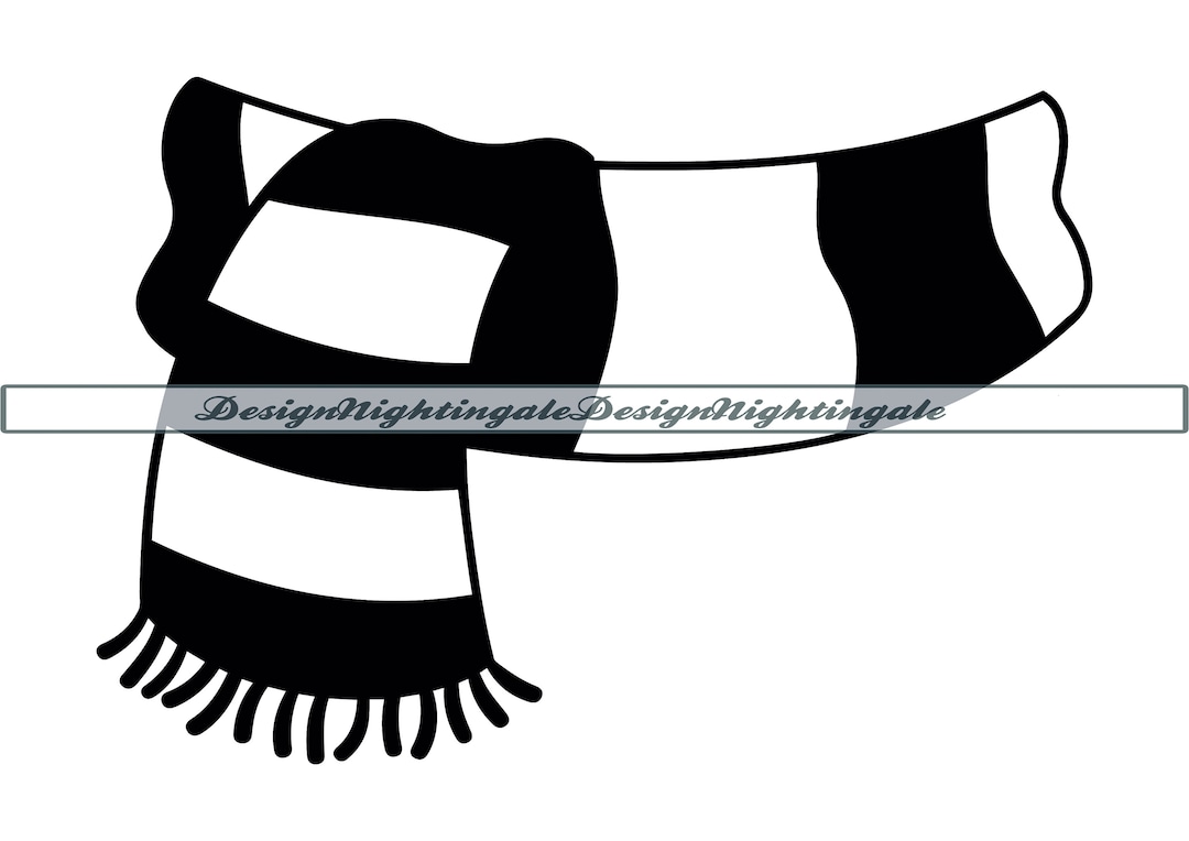 Scarf SVG, Striped Scarf SVG, Scarf Clipart, Scarf Files for Cricut ...